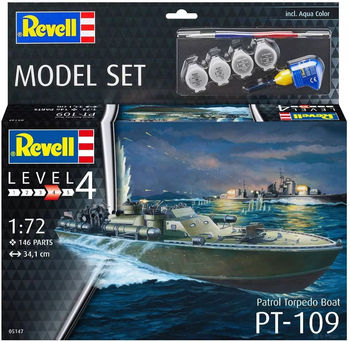 Revell 65147 Patrol Torpedo Boat PT109 Model Set- worldtoys.pl