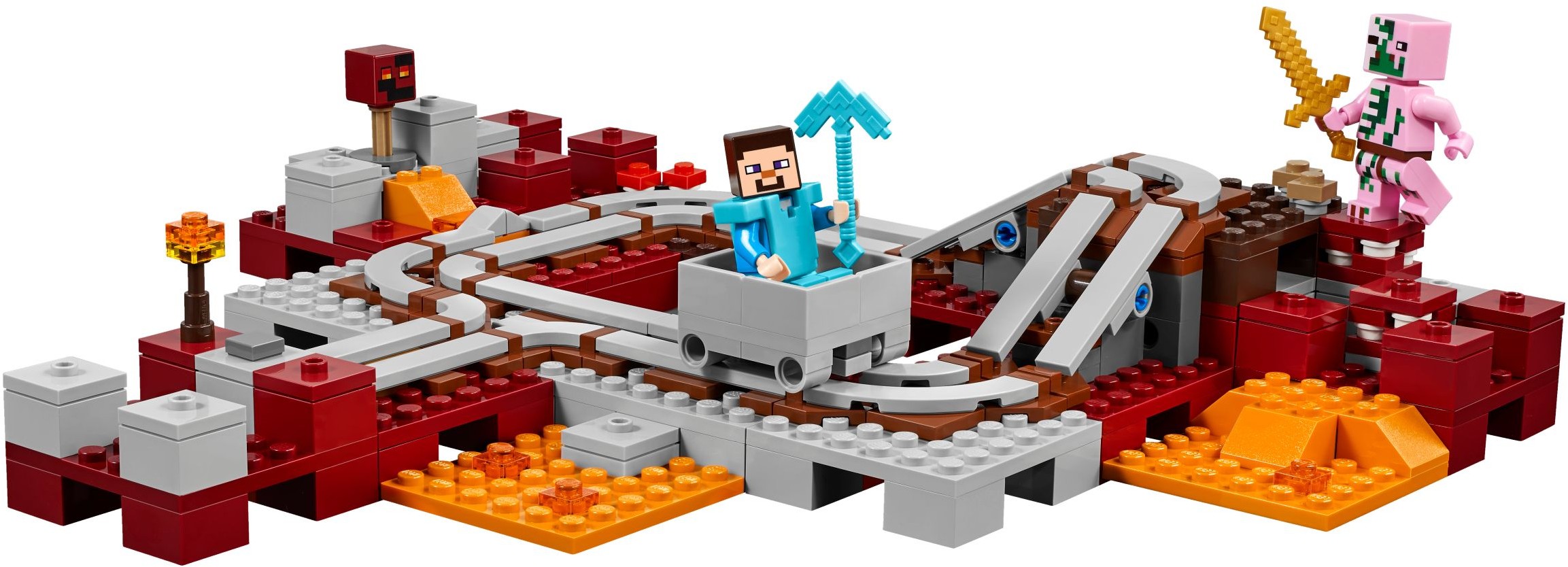 LEGO 21130 Minecraft Linia kolejowa w Netherze- worldtoys.pl